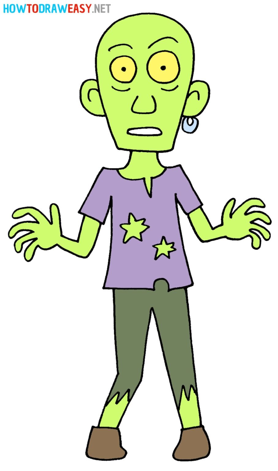 How to Draw a Zombie - How to Draw Easy