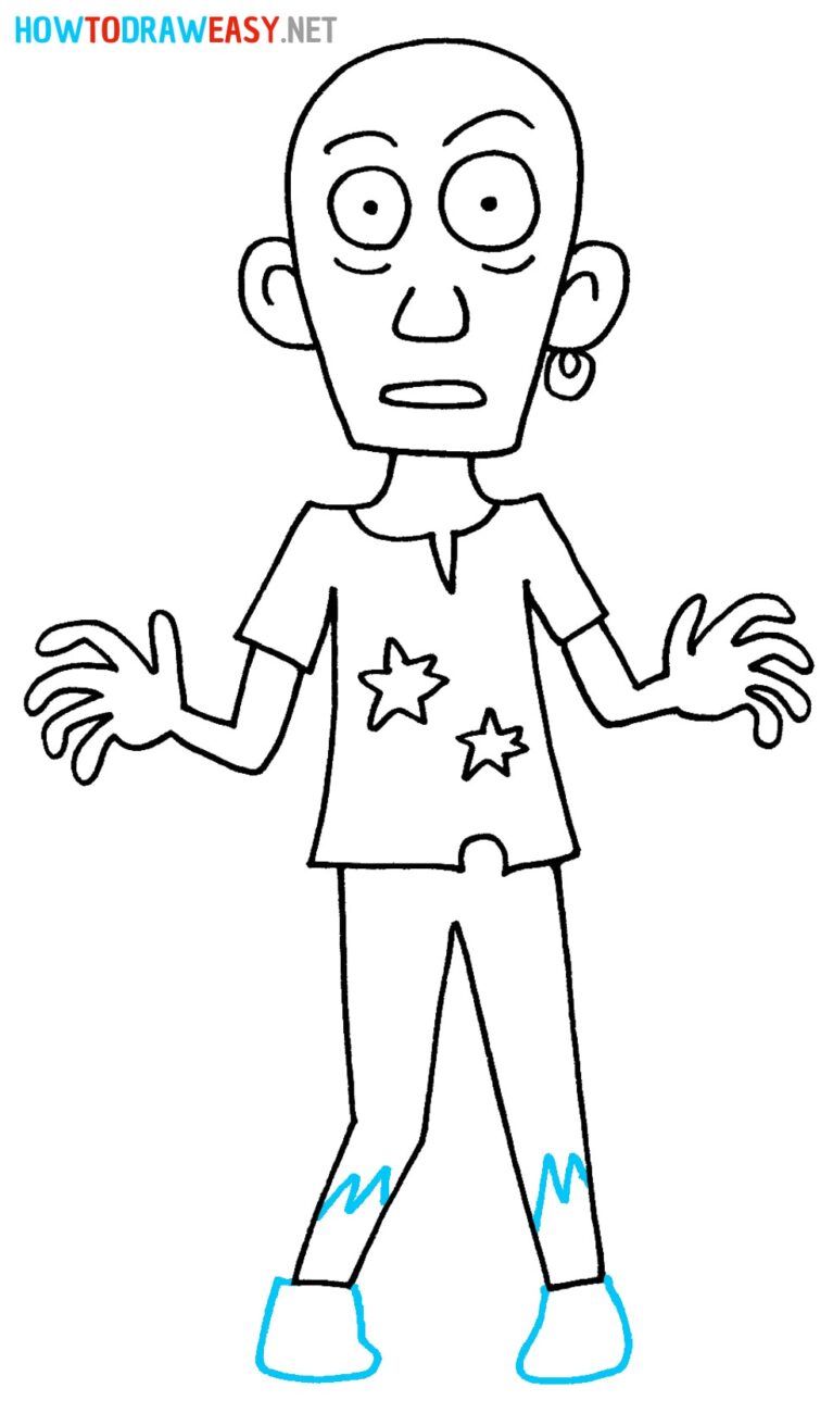 How to Draw a Zombie - How to Draw Easy
