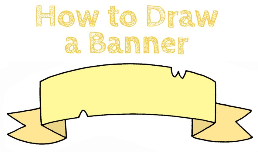 How to Draw a Banner - How to Draw Easy