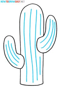 How to Draw a Cactus Step-by-Step - How to Draw Easy