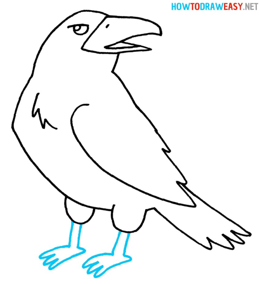 How to Draw a Crow - How to Draw Easy