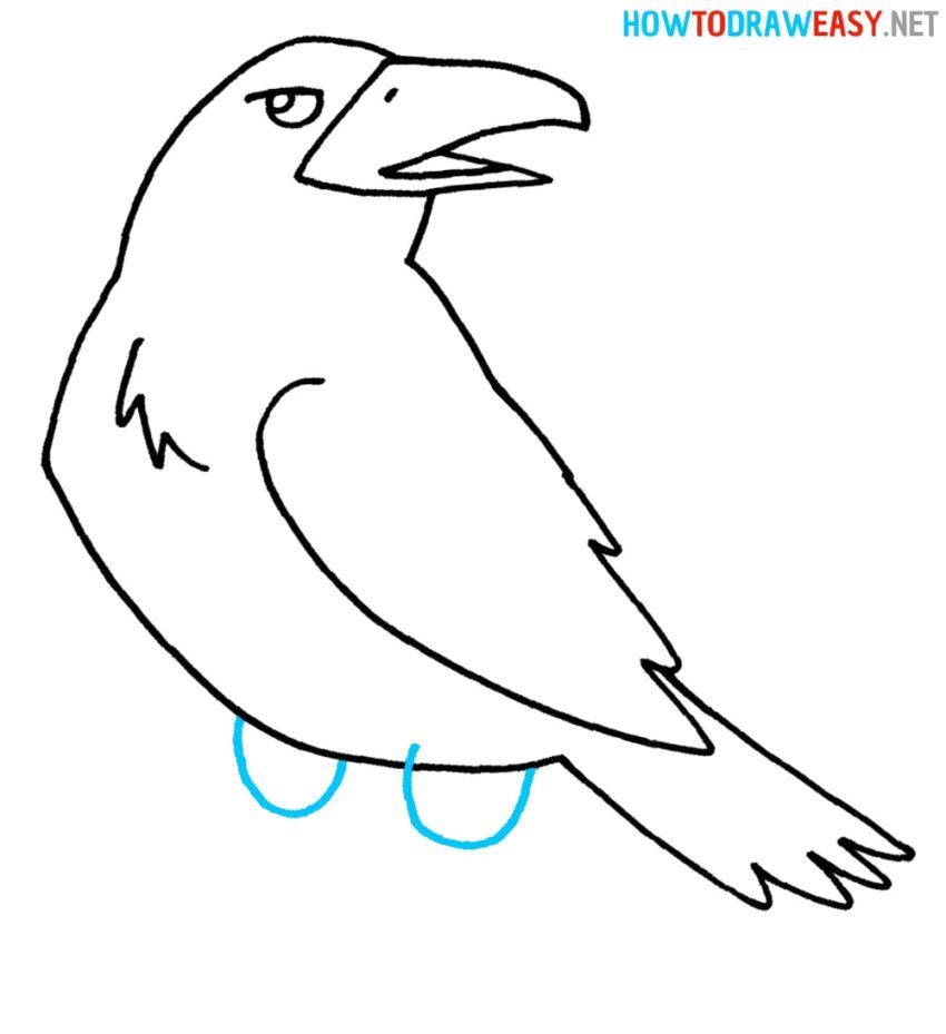 How to Draw a Crow - How to Draw Easy