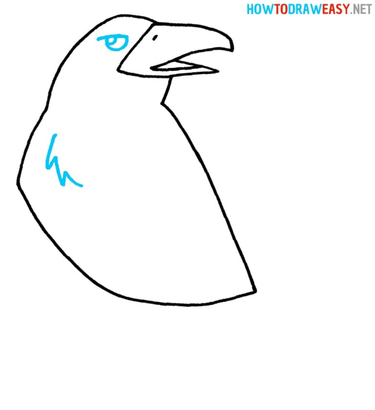 How to Draw a Crow - How to Draw Easy
