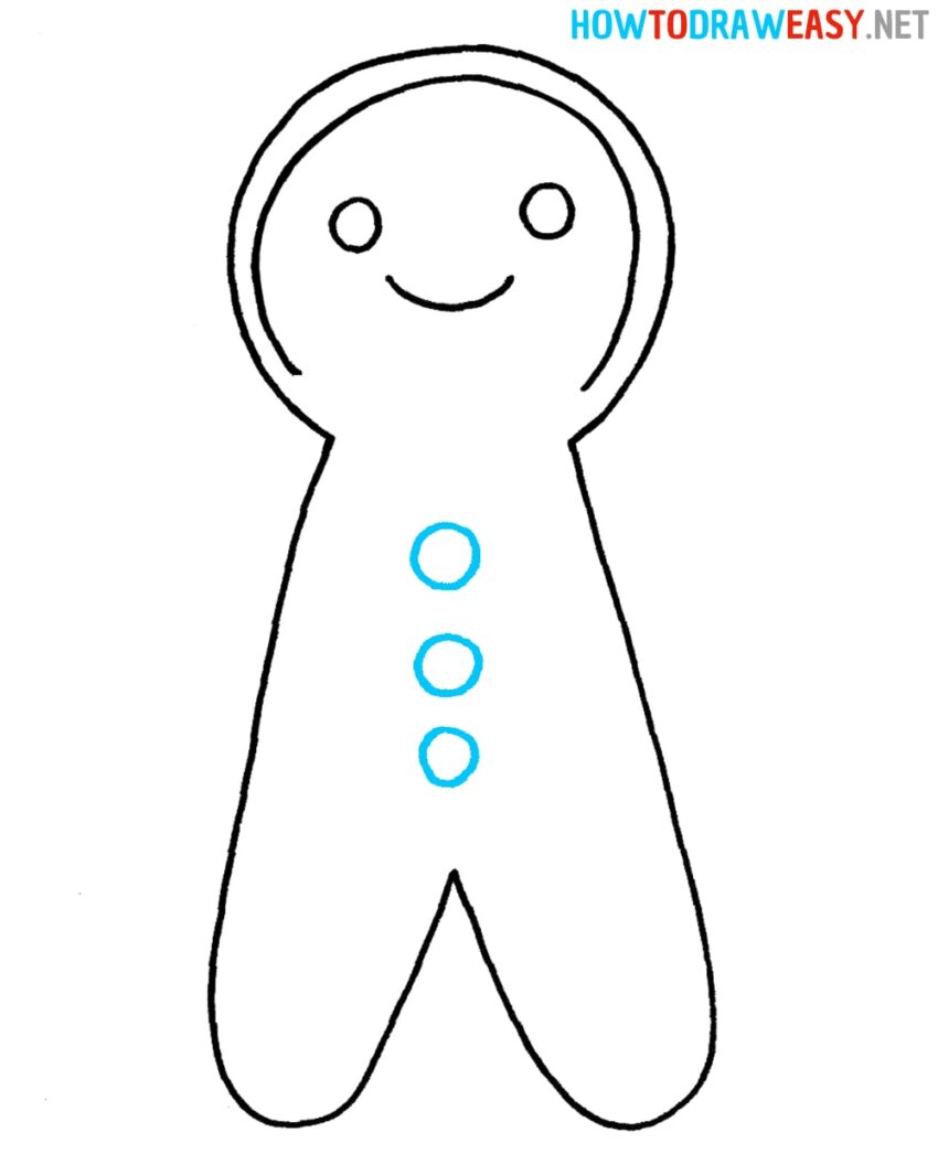 How to Draw a Gingerbread Man - How to Draw Easy