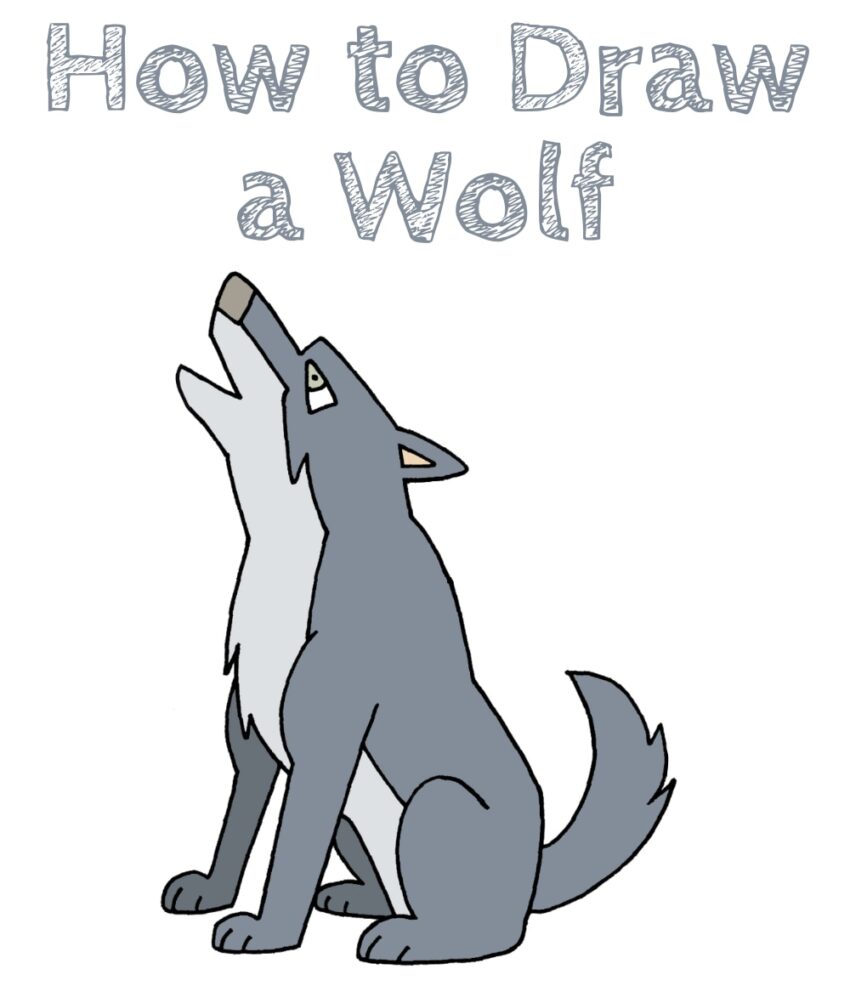 How to Draw a Wolf Easy - How to Draw Easy