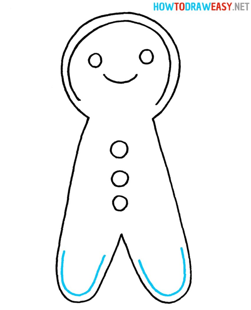 How to Draw a Gingerbread Man - How to Draw Easy