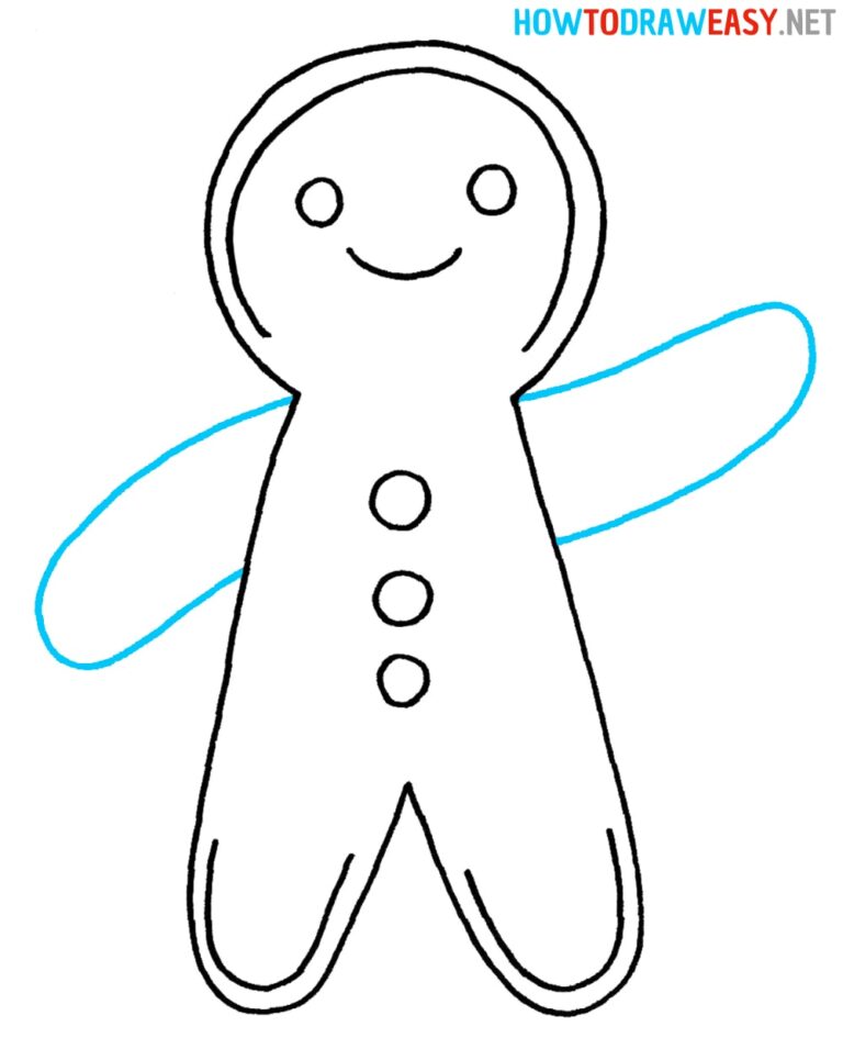 How to Draw a Gingerbread Man - How to Draw Easy