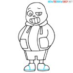 How to Draw Sans - How to Draw Easy