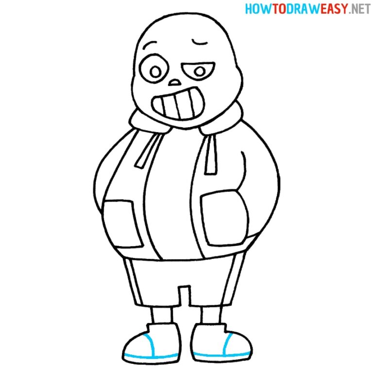 How to Draw Sans - How to Draw Easy