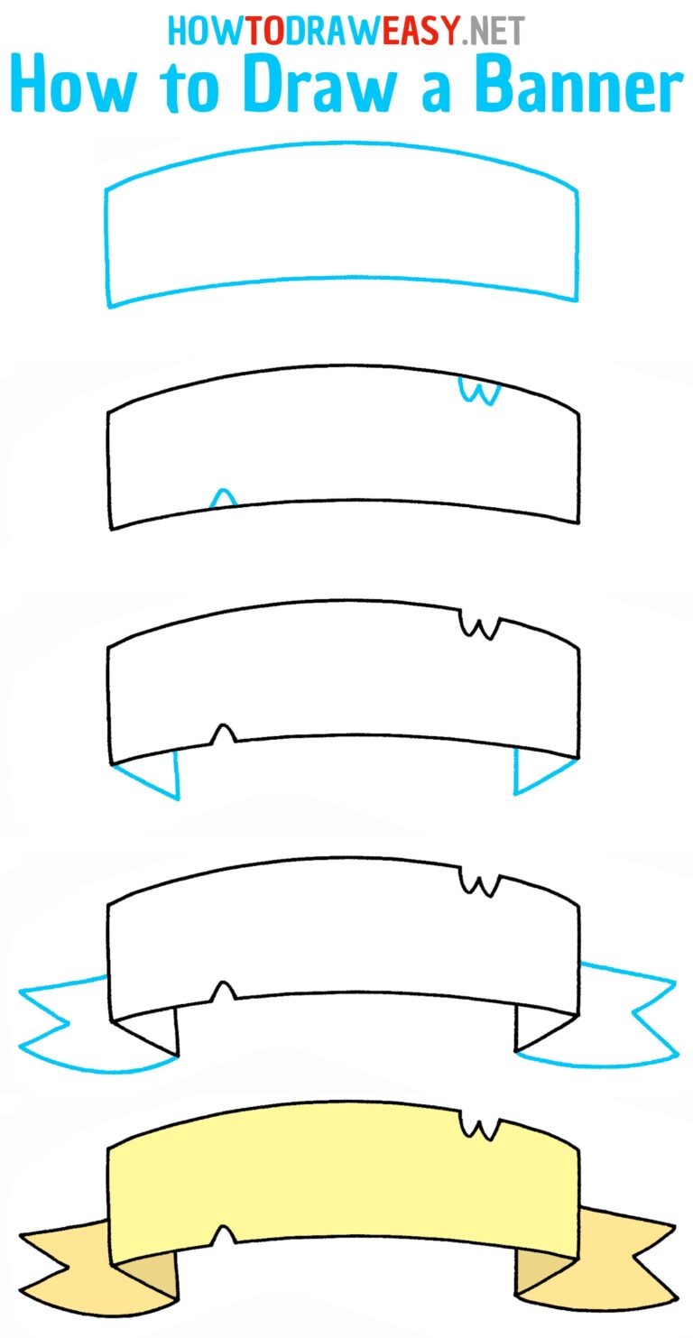 How to Draw a Banner - How to Draw Easy