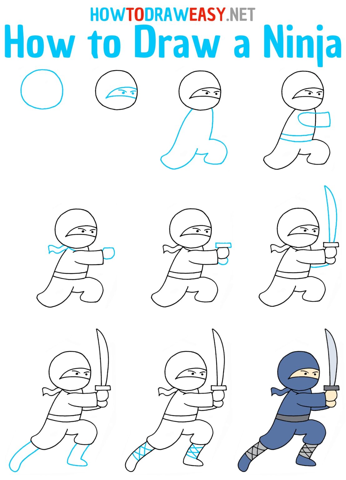 How to Draw a Ninja - How to Draw Easy