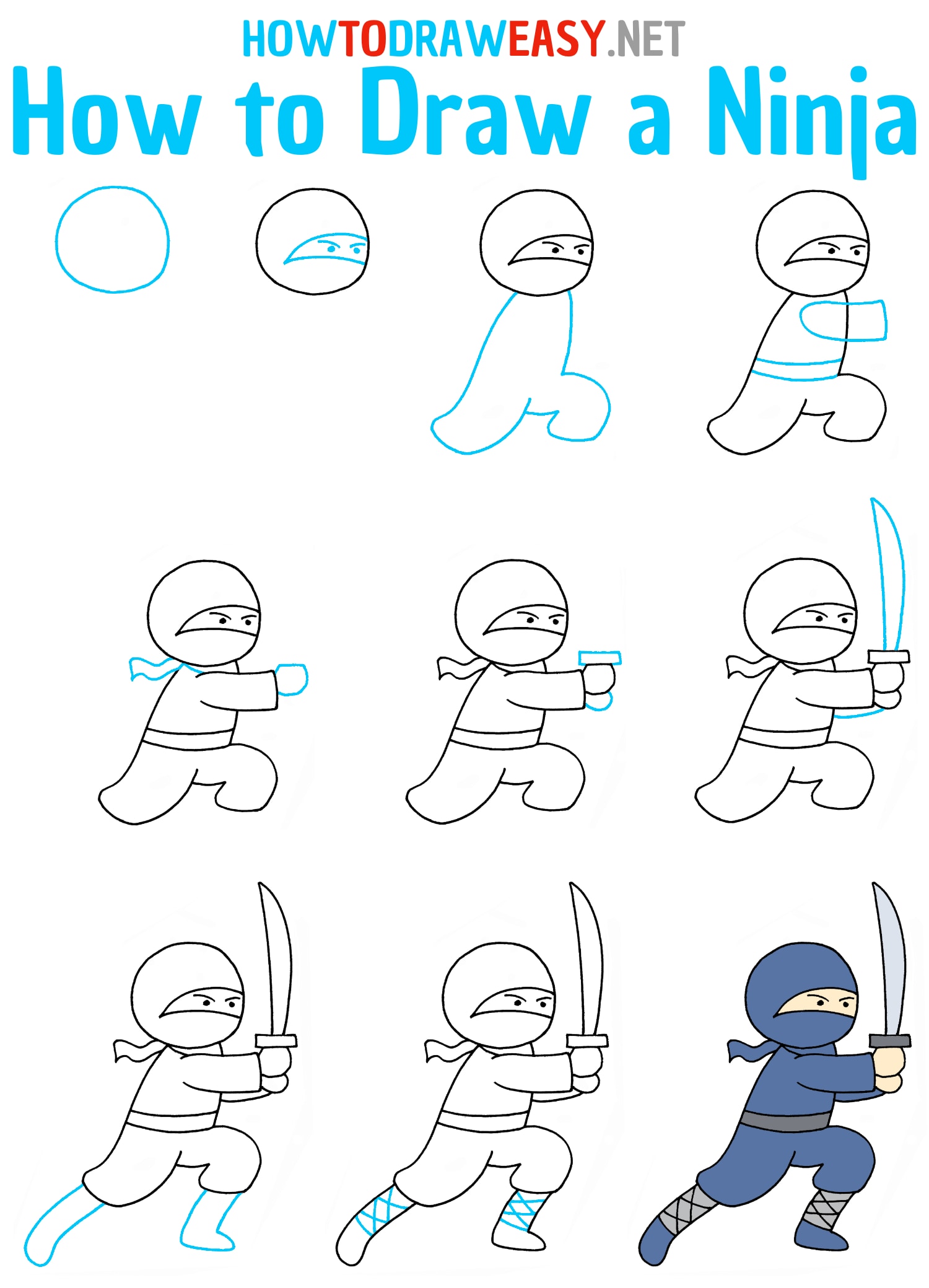 How To Draw A Ninja Draw For Kids