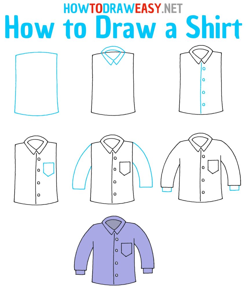 How to Draw a Shirt Step by Step - How to Draw Easy
