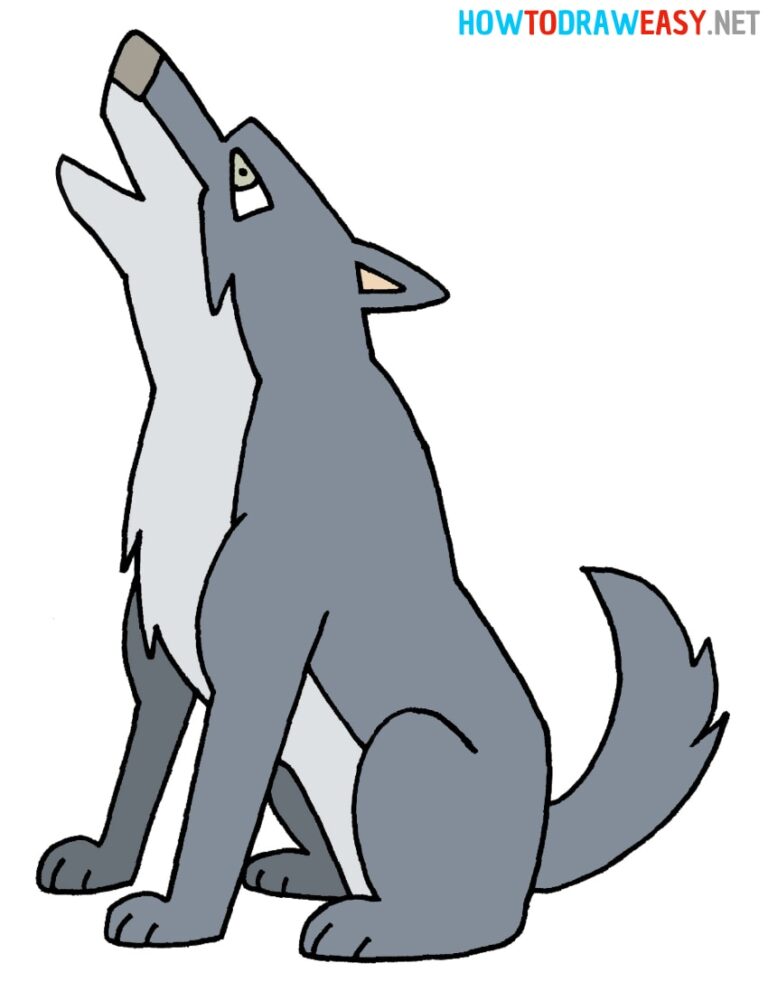 How to Draw a Wolf Easy - How to Draw Easy