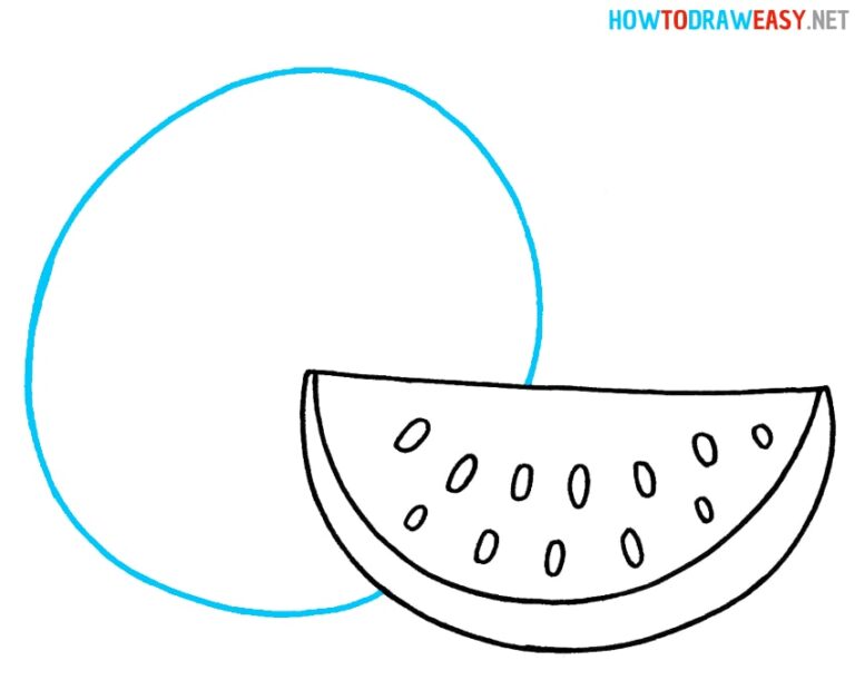 How to Draw a Watermelon - How to Draw Easy