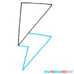 How to Draw a 3D Lightning Bolt - How to Draw Easy