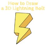 How to Draw a 3D Lightning Bolt - How to Draw Easy