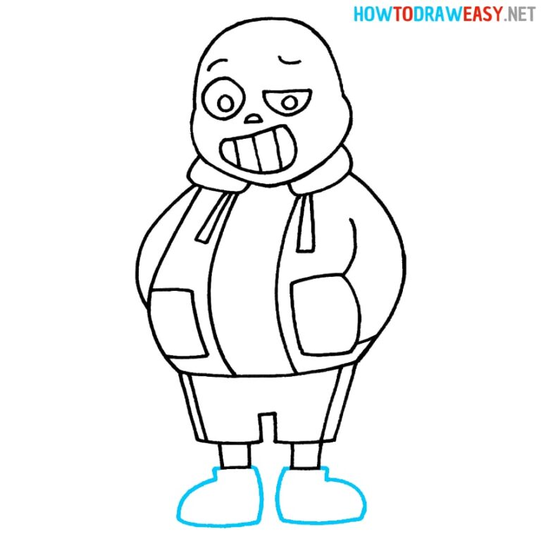 How to Draw Sans - How to Draw Easy