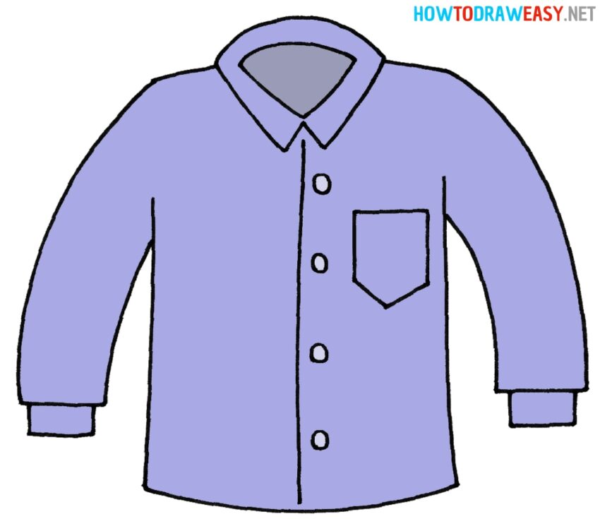 How to Draw a Shirt Step by Step - How to Draw Easy