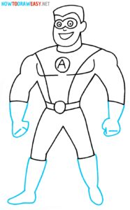 How to Draw a Superhero - How to Draw Easy