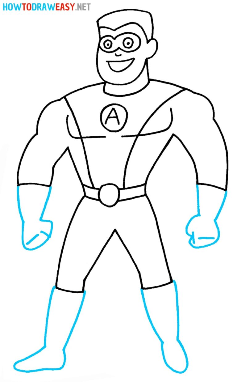 How to Draw a Superhero - How to Draw Easy