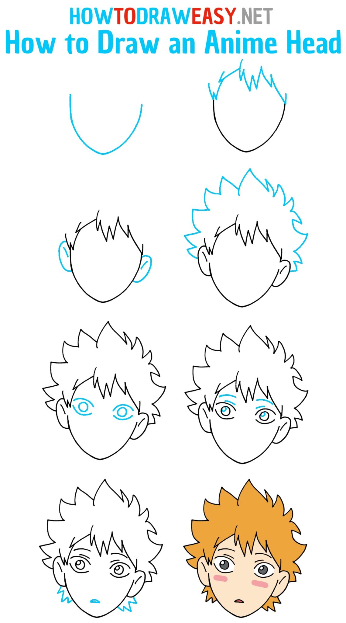 How to Draw an Anime Head - How to Draw Easy