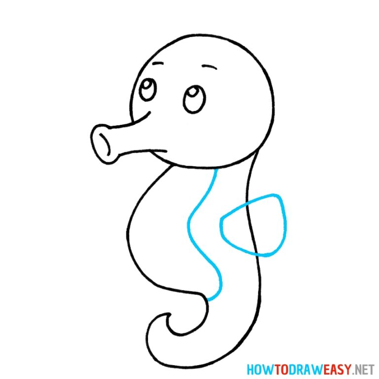 How to Draw a Seahorse - How to Draw Easy