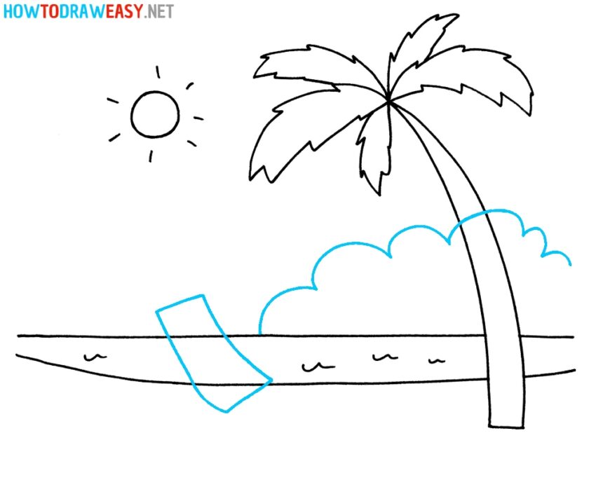 How to Draw a Beach - How to Draw Easy