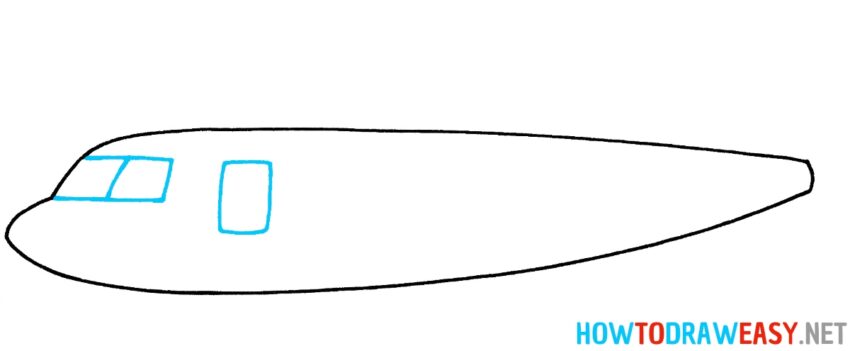 How to Draw an Airplane - How to Draw Easy