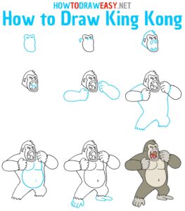 How to Draw King Kong - How to Draw Easy