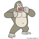 How to Draw King Kong - How to Draw Easy