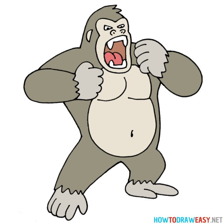 How to Draw King Kong - How to Draw Easy