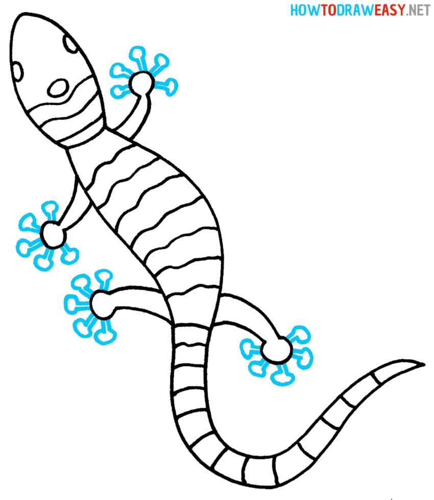 How to Draw a Lizard - How to Draw Easy