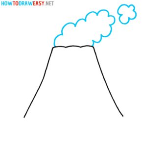 How to Draw a Volcano - How to Draw Easy