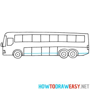How to Draw a Bus Step by Step - How to Draw Easy