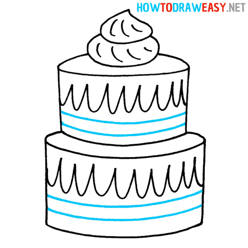 How to Draw a Cake - How to Draw Easy