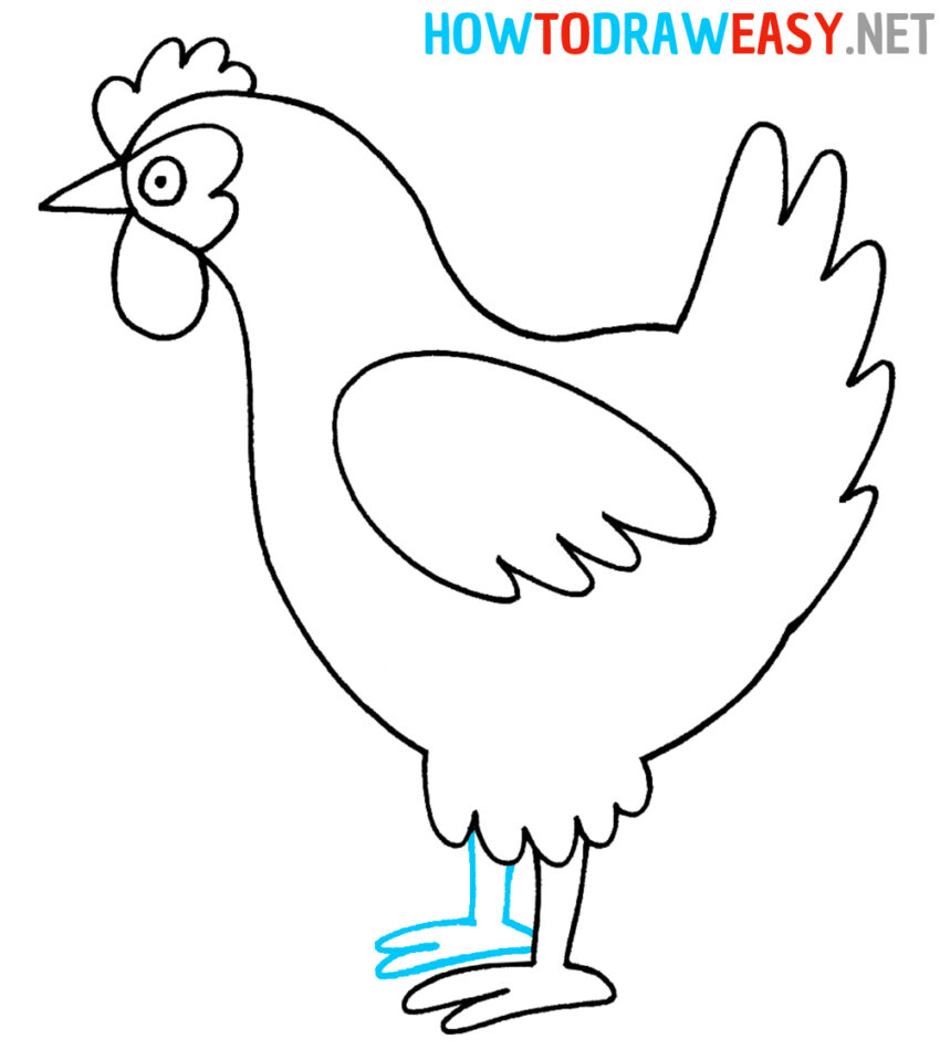 How to Draw a Chicken - How to Draw Easy