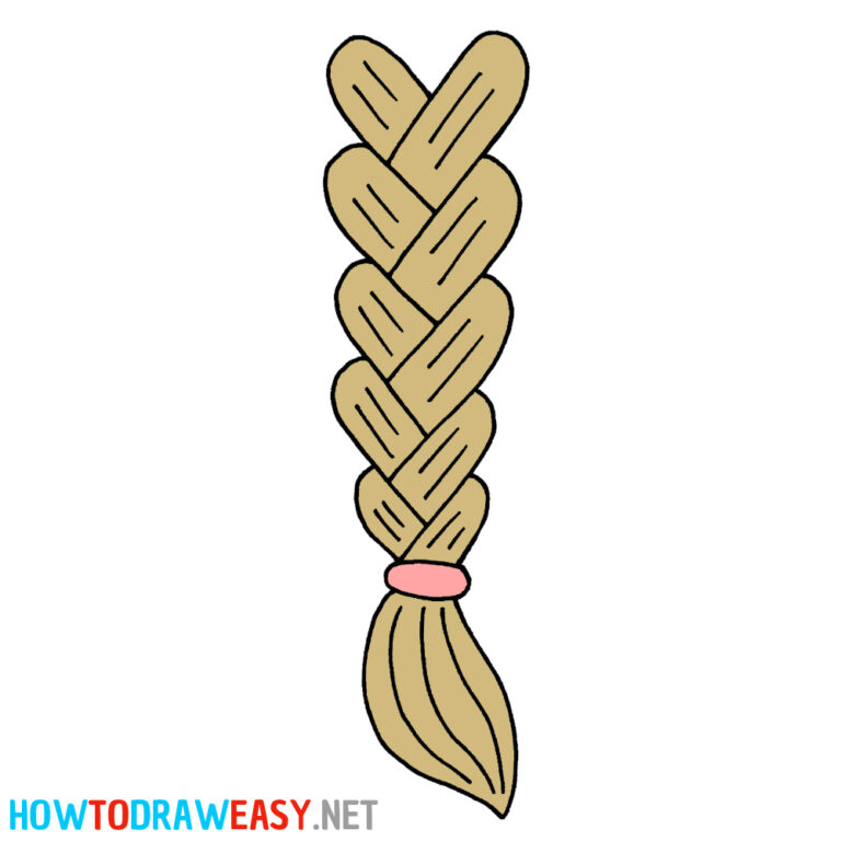 How to Draw a Braid - How to Draw Easy