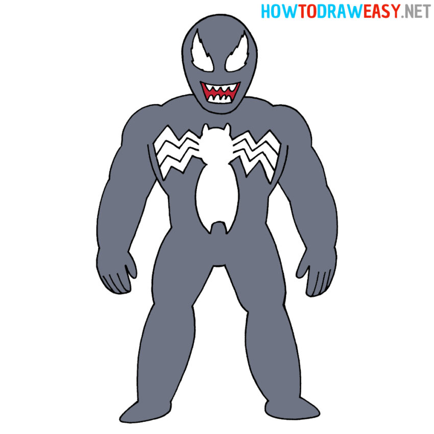 How to Draw Venom - How to Draw Easy