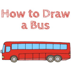 How to Draw a Bus Step by Step - How to Draw Easy