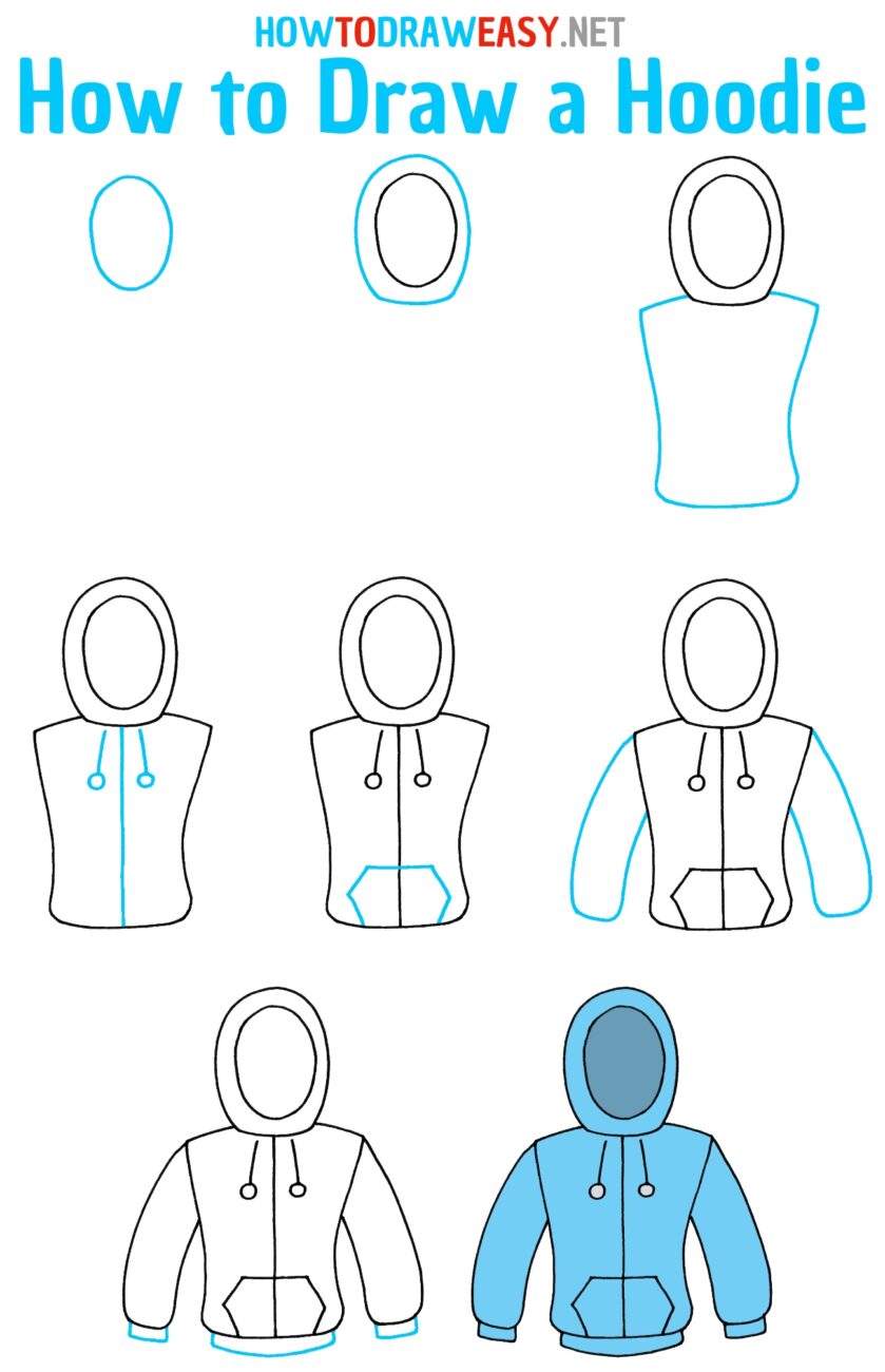 How to Draw a Hoodie - How to Draw Easy