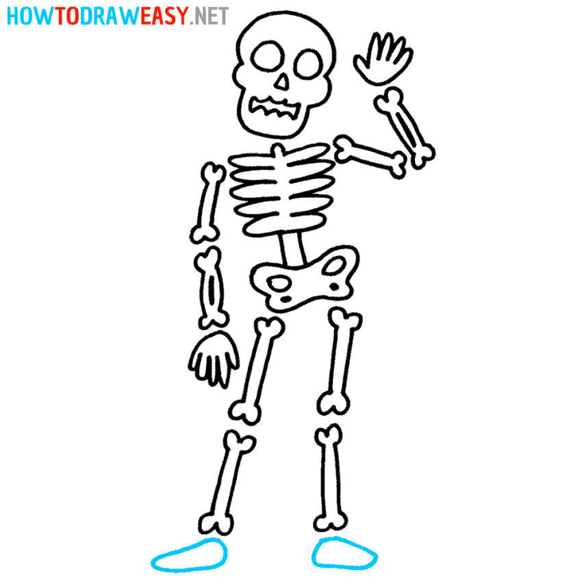 How to Draw a Skeleton - How to Draw Easy