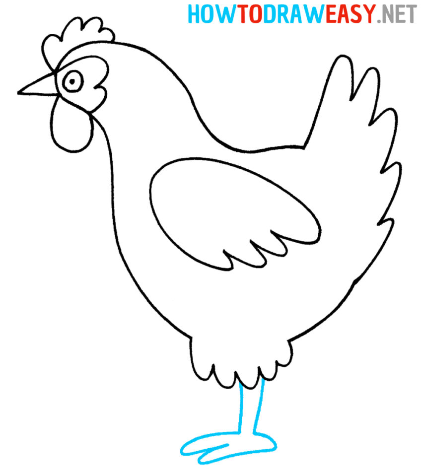 How to Draw a Chicken - How to Draw Easy