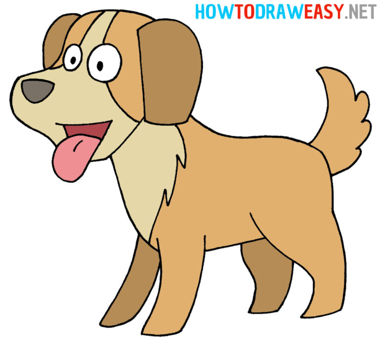 How to Draw an Easy Dog - How to Draw Easy