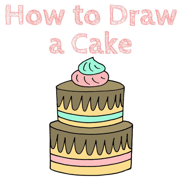 How to Draw a Cake - How to Draw Easy