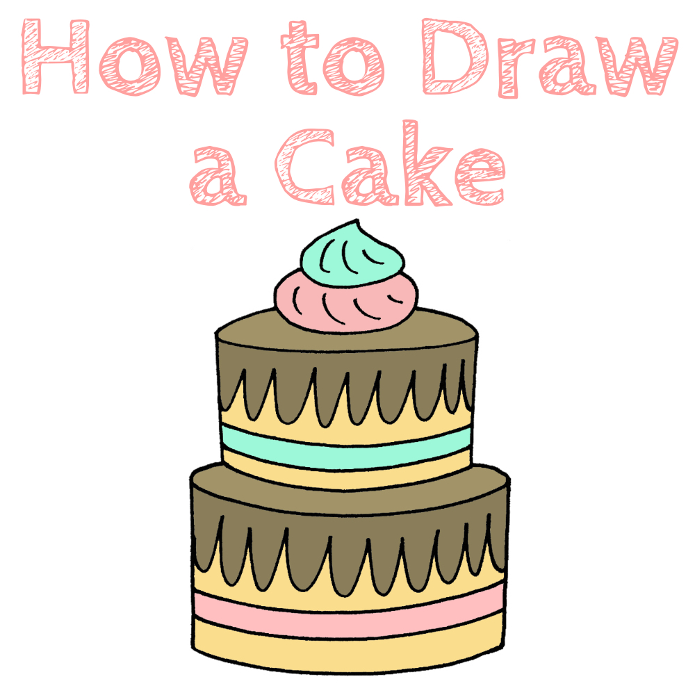 Easy Birthday Cake Drawing Infoupdate