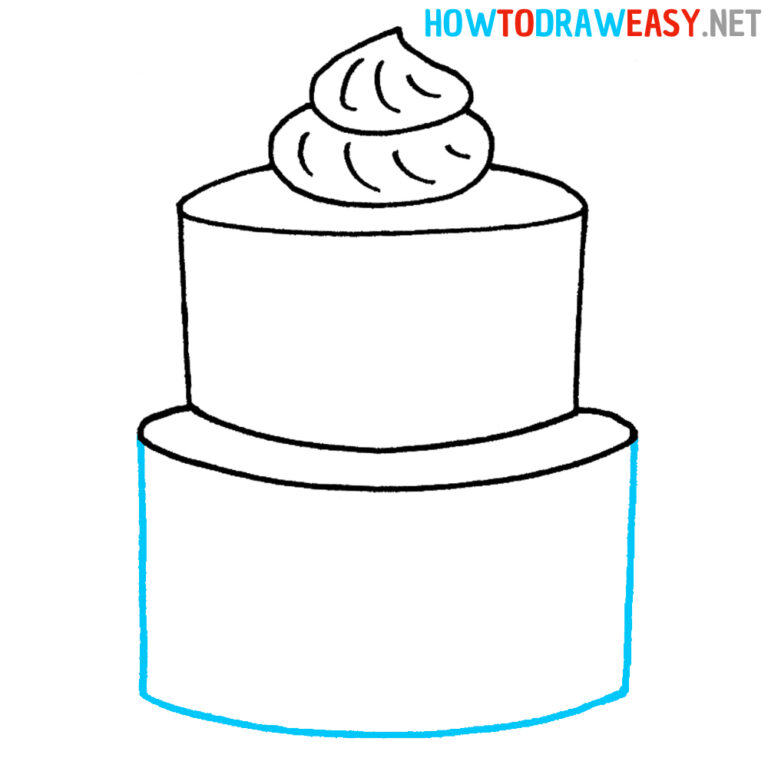 How to Draw a Cake - How to Draw Easy