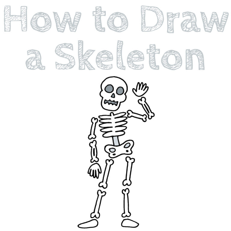 How to Draw a Skeleton - How to Draw Easy