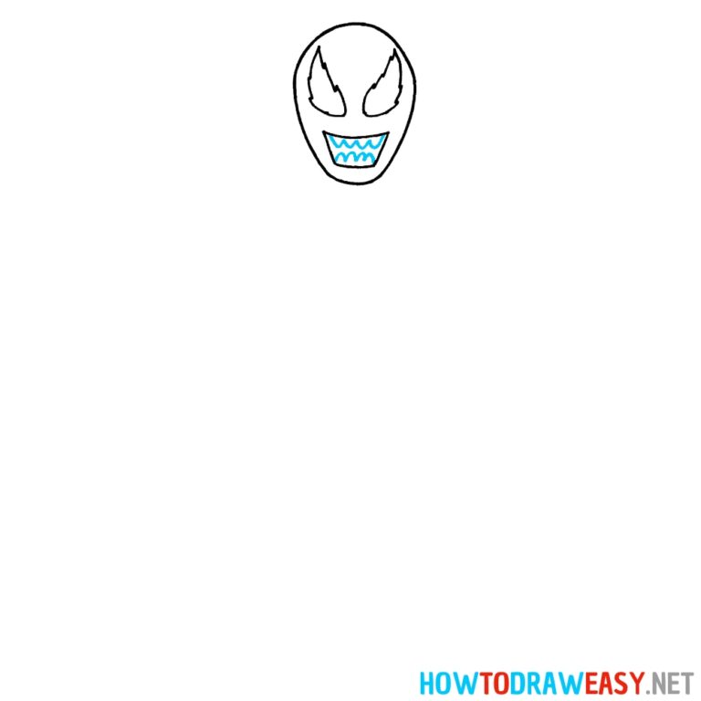 How to Draw Venom - How to Draw Easy