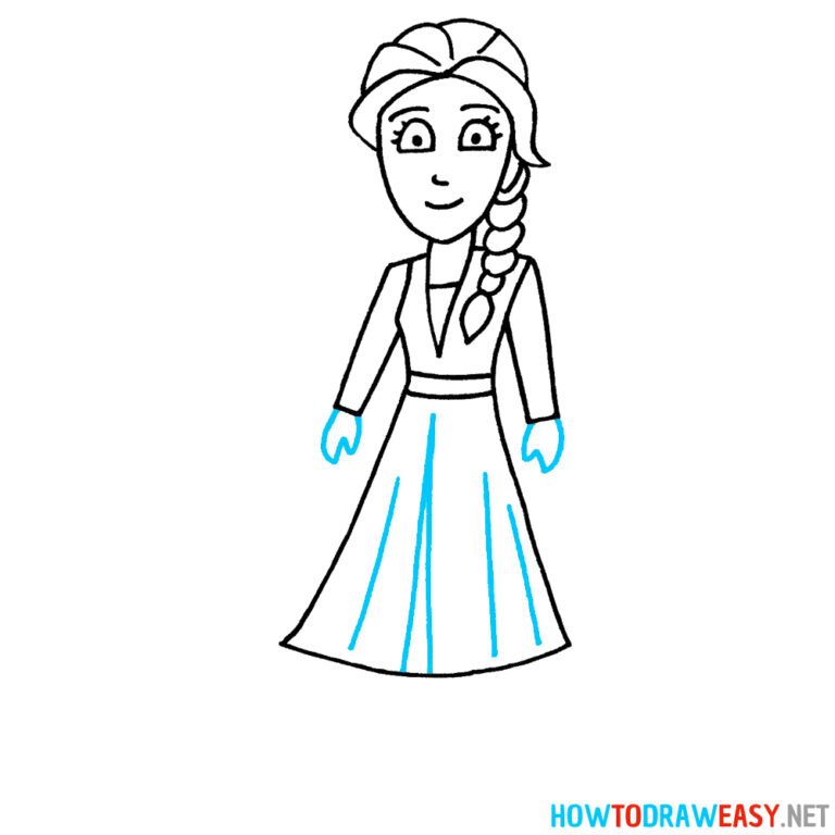 How to Draw Elsa - How to Draw Easy